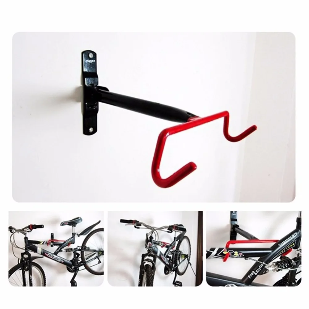 Black Bike Stand Bicycle Wall Mount Bike Mount Rack Stands Solid Steel ...