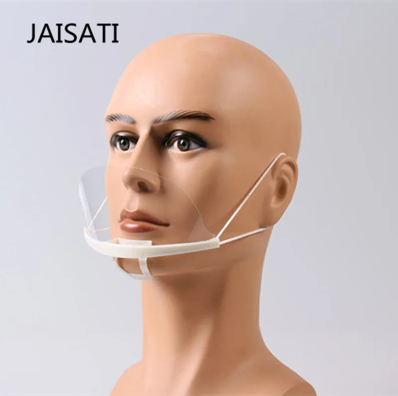JAISATI Plastic Transparent Mask Anti-fog Smile Kitchen Food Hotel ...