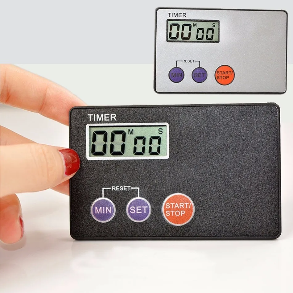 Pocket Credit Card Size Kitchen Timer Digital Countdown Cooking Timer ...