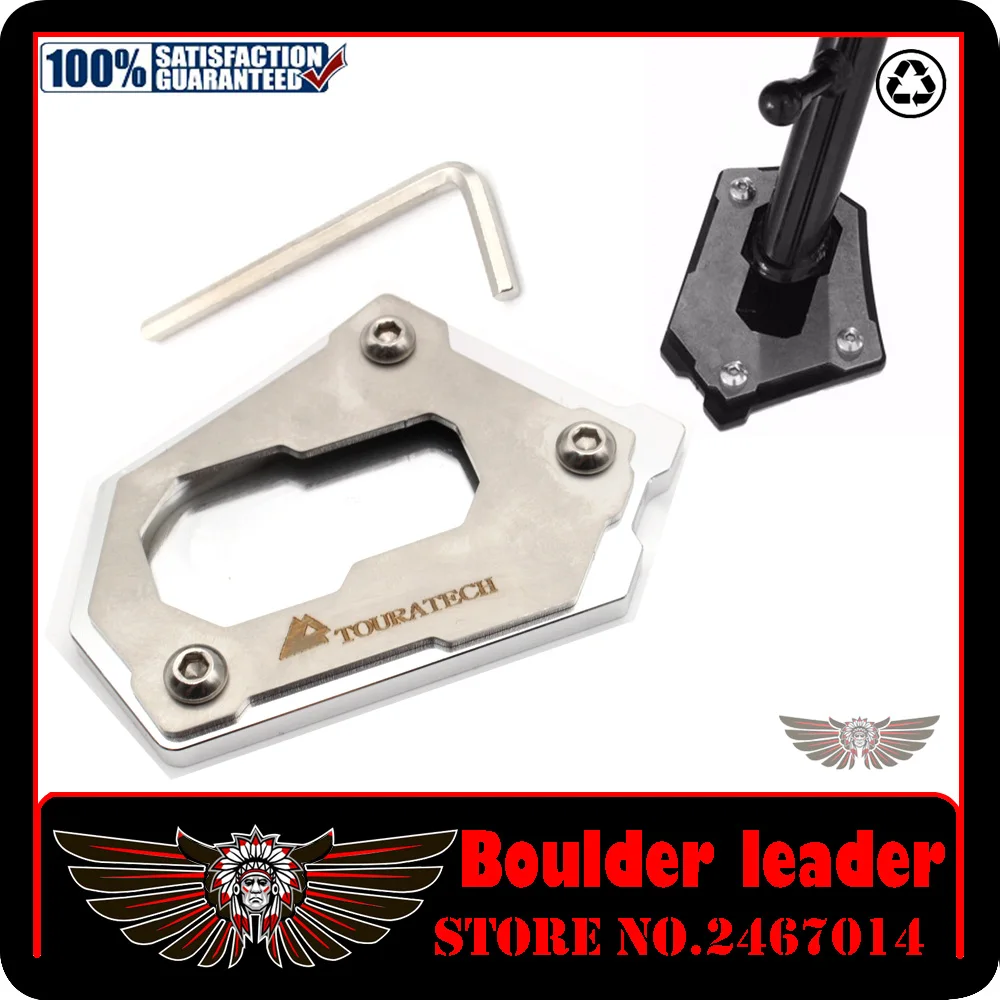 Motorcycle Cnc Parking Side Kickstand Stand Extension Base Plate Parts