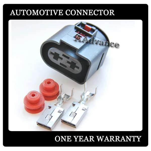 Conector electrónico negro sellado hembra de 2 pines 42161000 1K0 971 ...