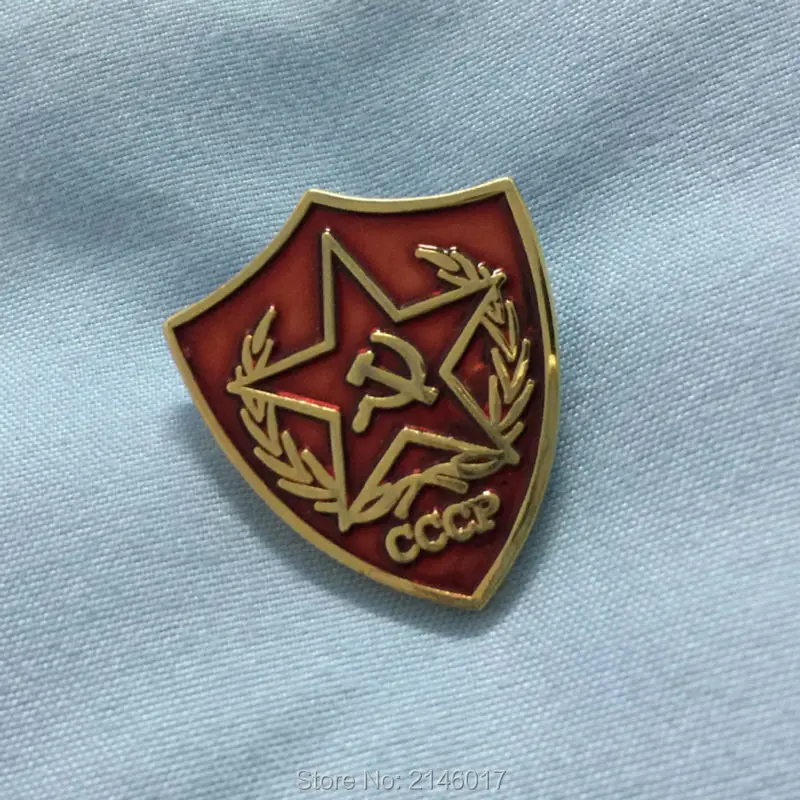 100pcs Custom Russian Lapel Pin Soviet Cccp Red Star Flag Enamel Brooch ...