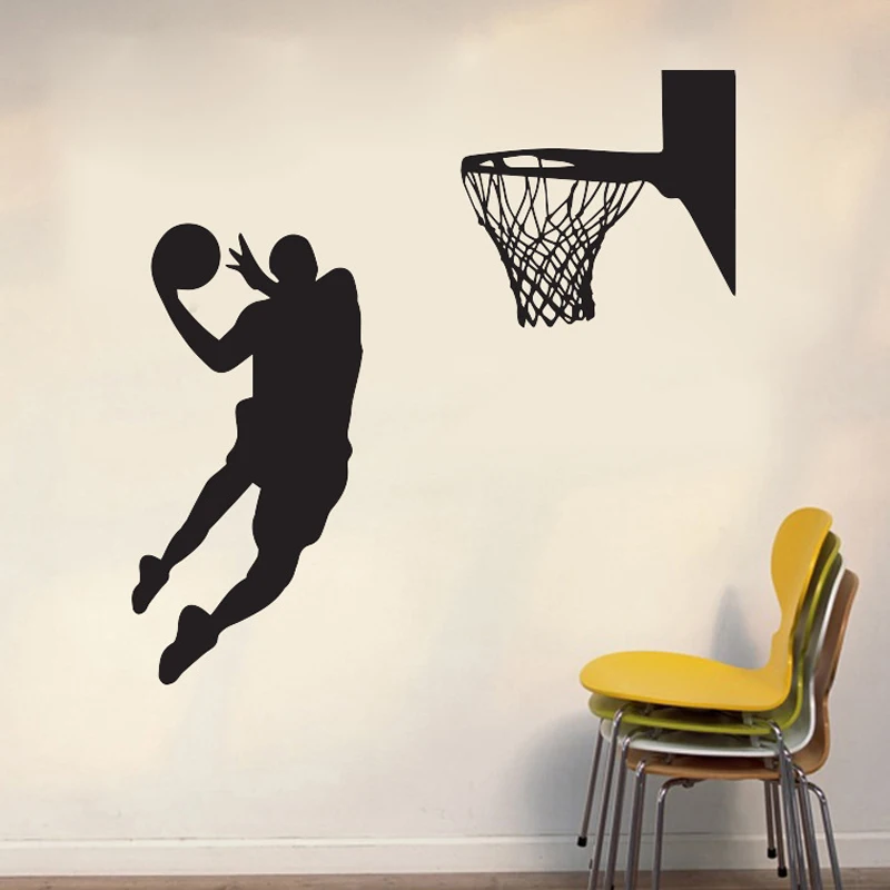 Hot sale New Cartoon DIY Basketball Slamdunk Sticker for kids room Wall ...