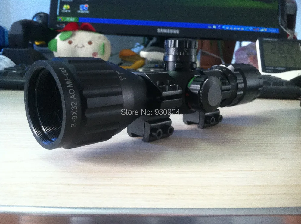 3-9x32 Compact Cqb Bug Buster Ao Rgb Scope With Med.picatinny Aoce Sun ...