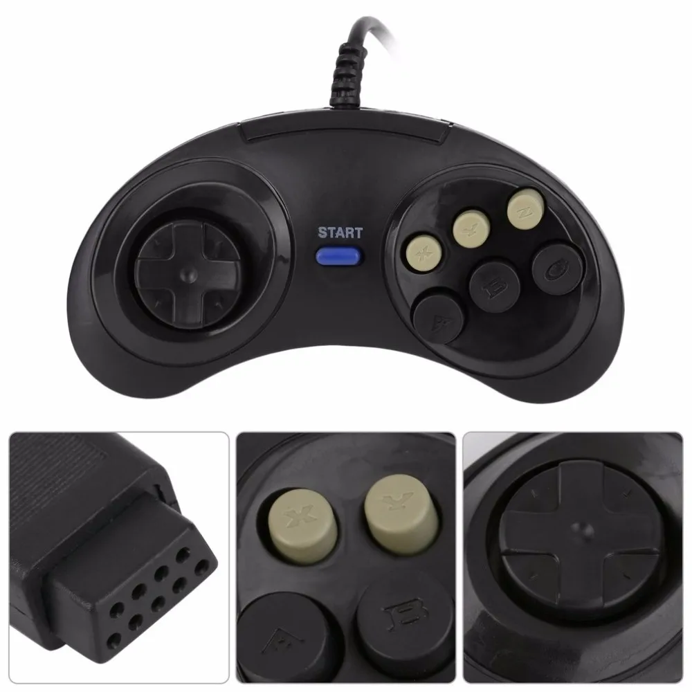 BUY NOW Six Buttons Game Handle Command Pad Black Gamepad For Sega ...