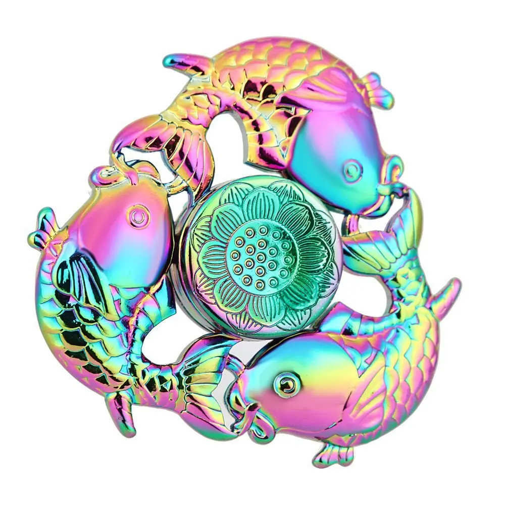 R188 Bearing Multicolor Rainbow Three Strip Fish Fidget Spinner EDC ... R188 Bearing Multicolor Rainbow Three Strip Fish Fidget Spinner EDC ...
