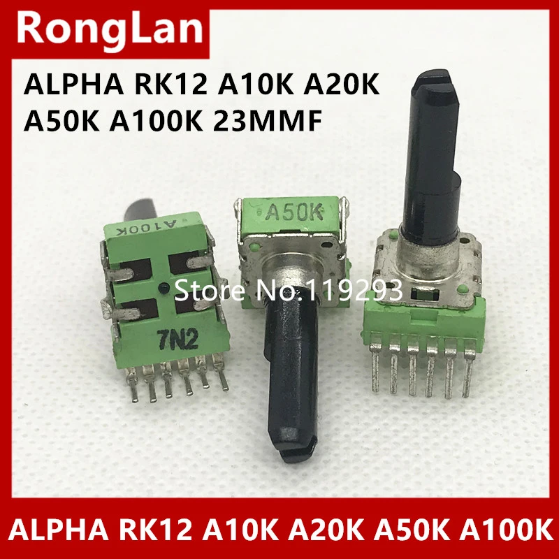 [sa]taiwan Alpha Rk12 Potentiometer A10k A20k A50k A100k 6feet 23mm ...