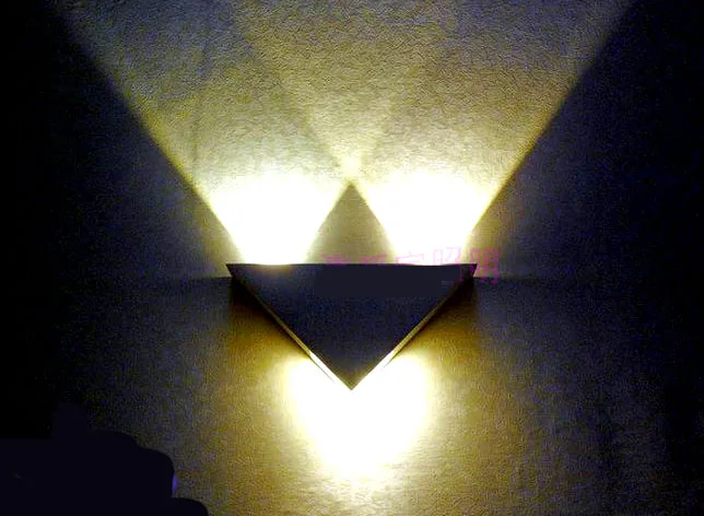 Aluminum Modern Triangle Wall Sconce 3w Cool White LED wall light ...