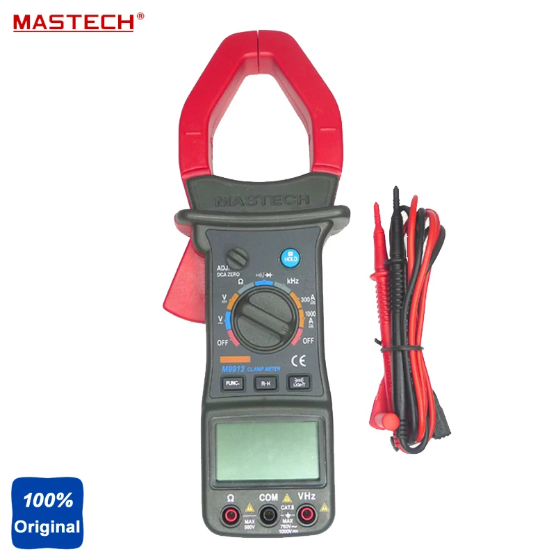MASTECH M9912 3200 Counts Autoranging AC DC Clamp Meter Voltage Current ...