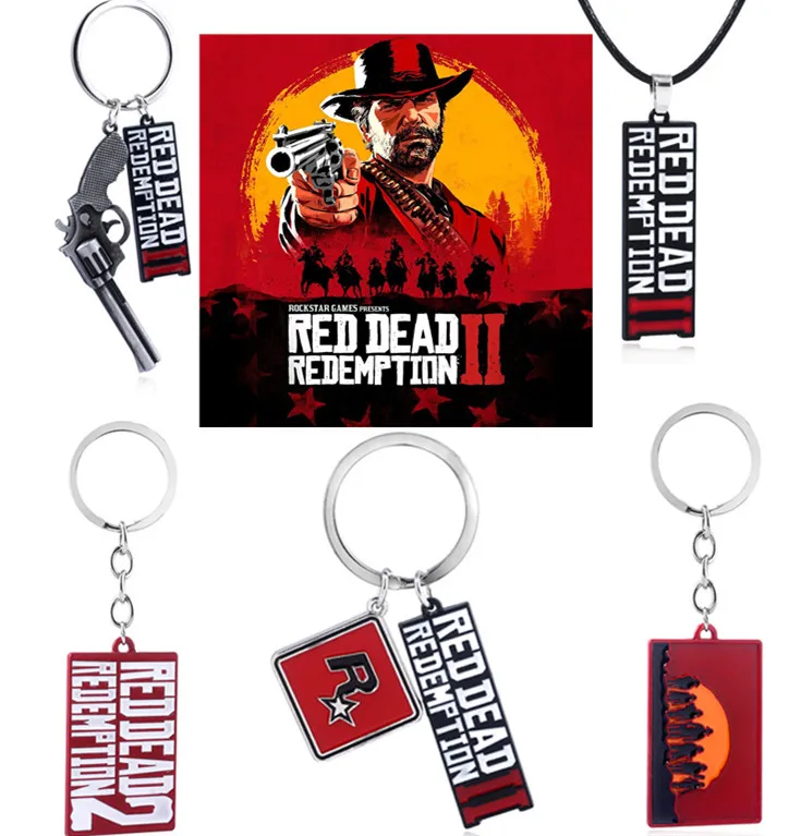 Game Red Dead Redemption 2 Keychain The Walking Dead Metal Pendant ...