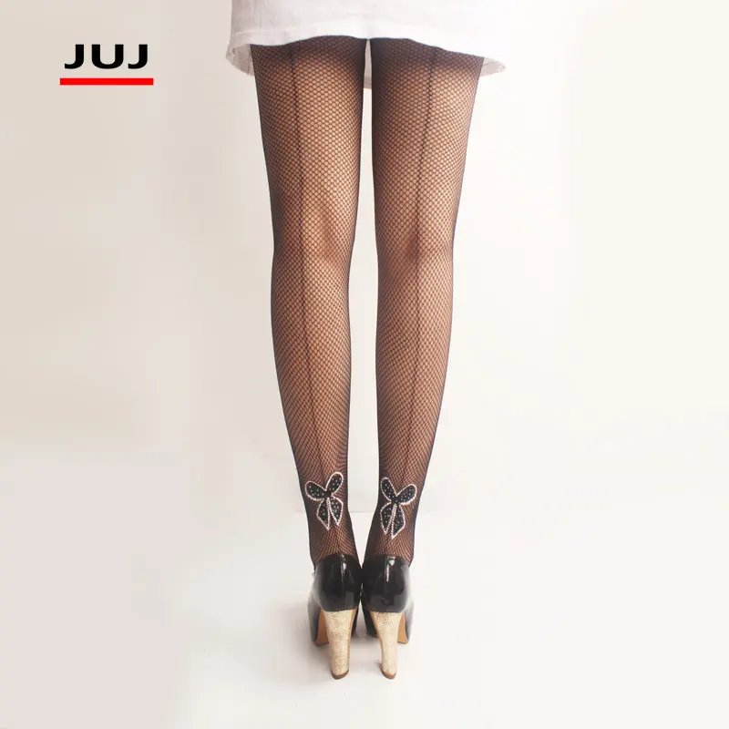 Collant Collants Sexy En Nylon Et Dentelle Noire Pour Femme Bas En