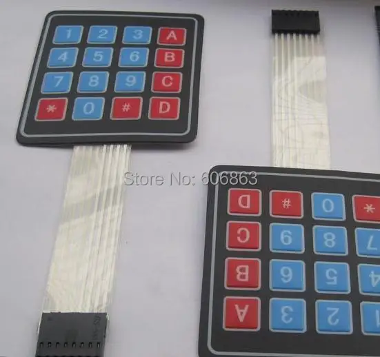 10pcs 4 4 Matrix Keyboard Expand Outside Microcontroller Keyboard Membrane Keyboard In
