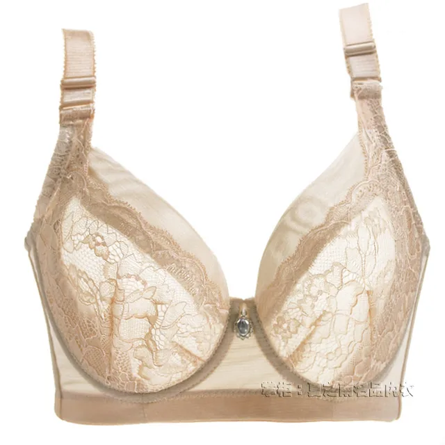 Sexy Plus Size Ultra Thin Lace Bras Summer Push Up Bras Without Pads 75