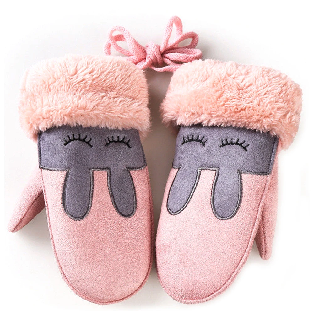 1 pair Fashion Chlidren Winter Warm Thick Fur Mittens Gloves Lovely ...