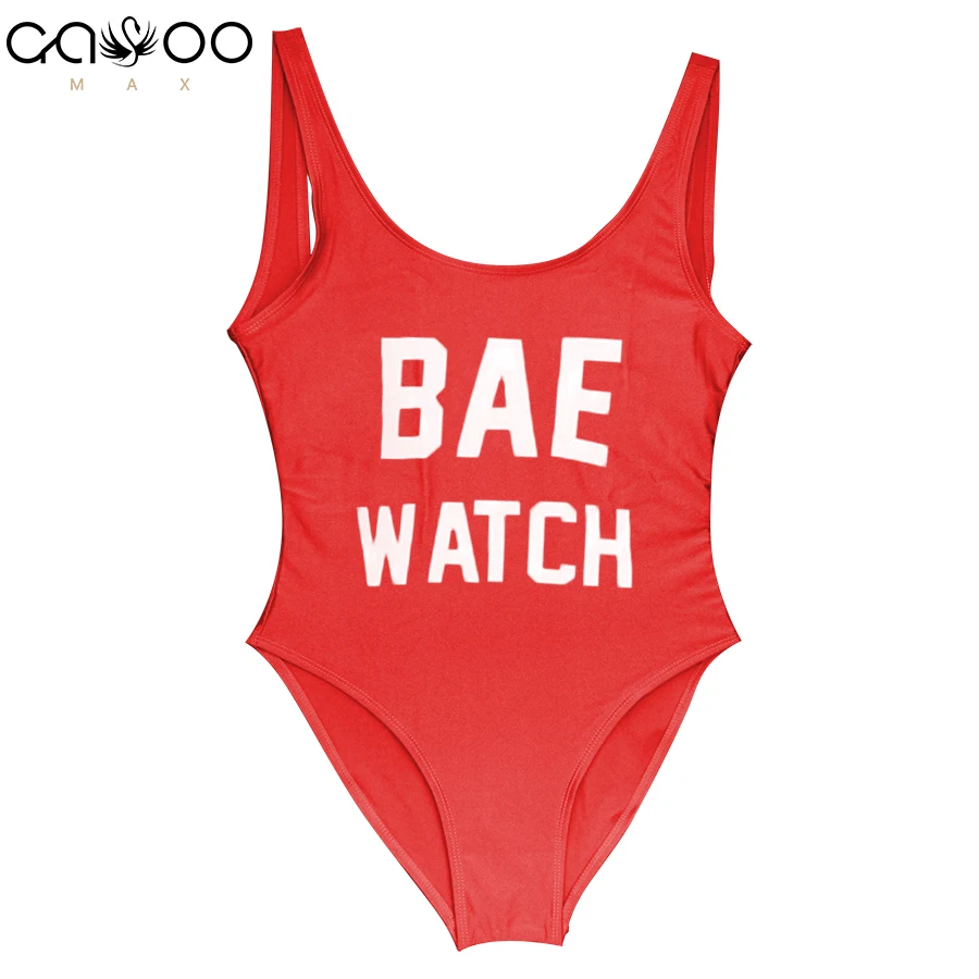 BAE WATCH 2018 Swimsuit Bodysuit One Piece Swimwear mujeres rojo ...