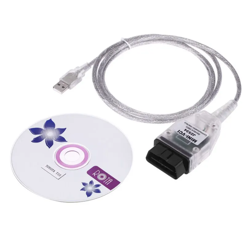 Mini VCI OBDII OBD2 Plug Communication Interface For Toyota 16Pin Car ...