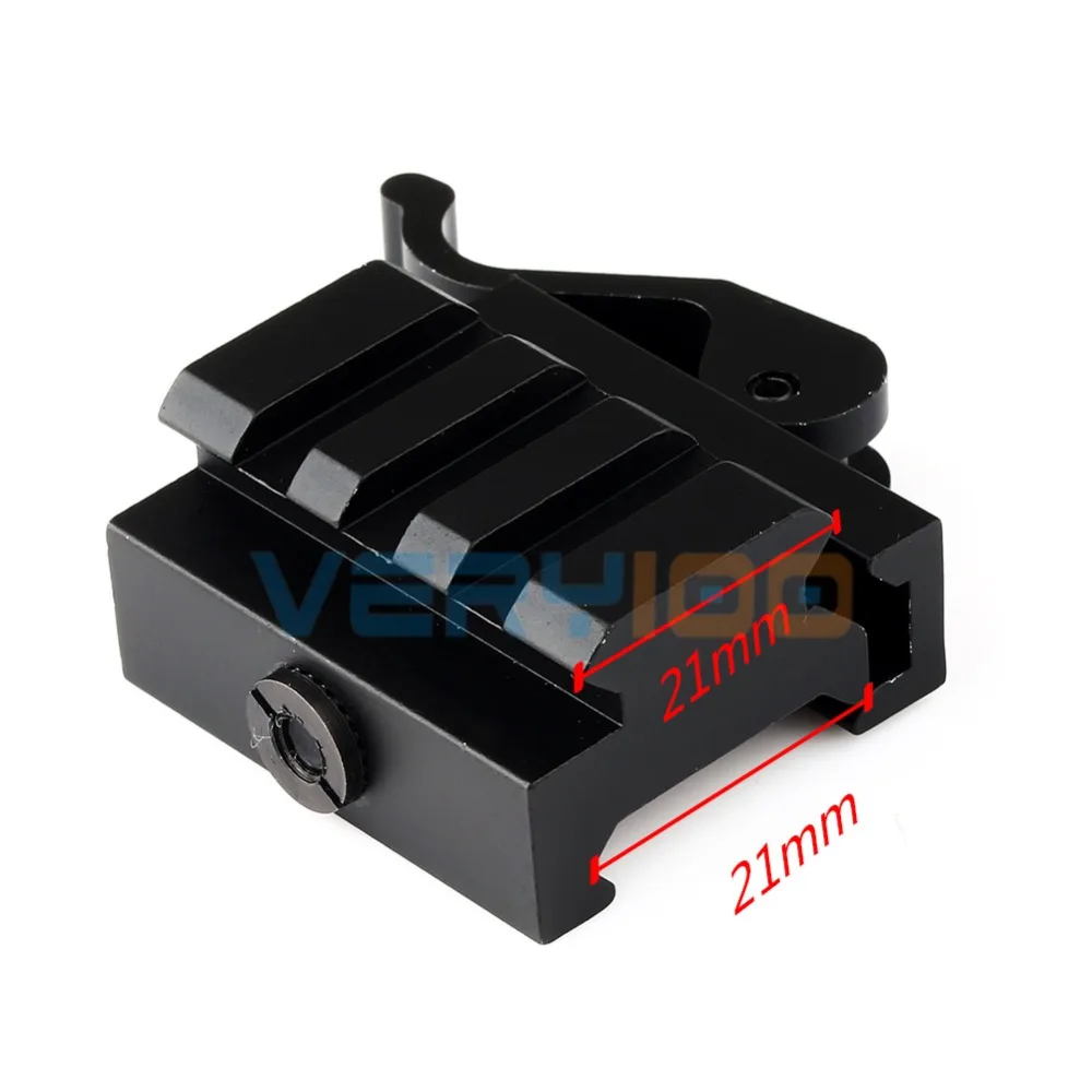 Tactical Mount Flat Top 20mm Picatinny Rail QD 3/5" Riser Rifle Base ...