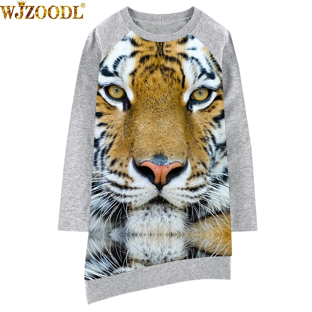 Childre dress Long sleeve Girl clothing big tiger Fashion Kids Baby ...