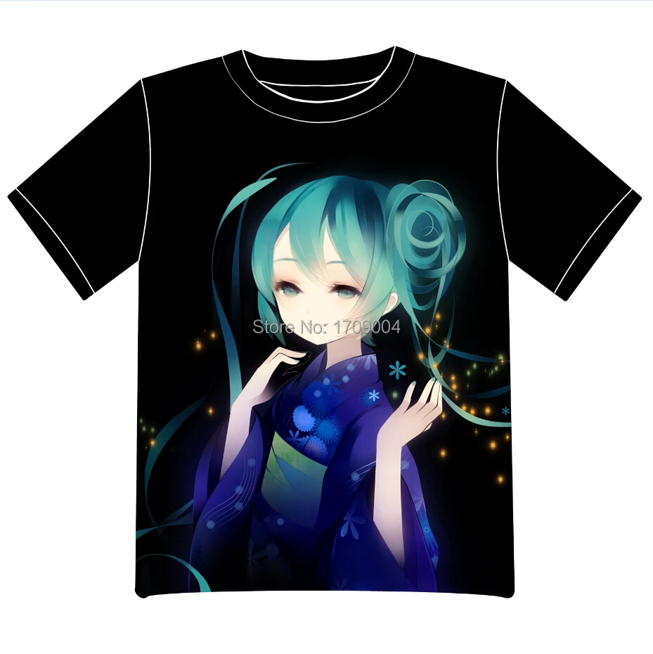 Free Shipping Anime Manga Miku Hatsune VOCALOID T shirt Women Men ...