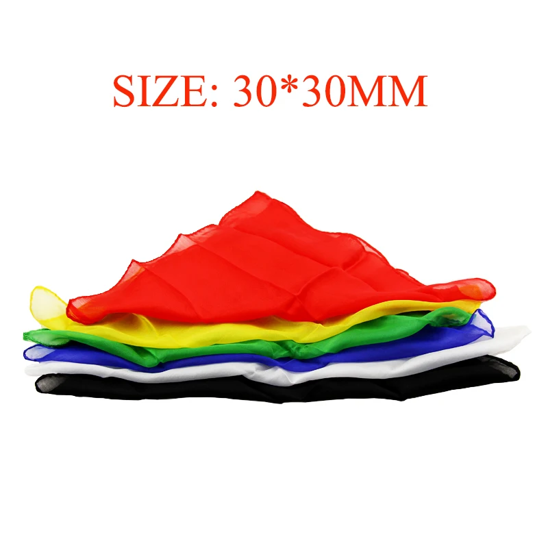 6pcs/Lot 30*30cm Colorful Silk Scarf Magic Tricks Learning & Education ...
