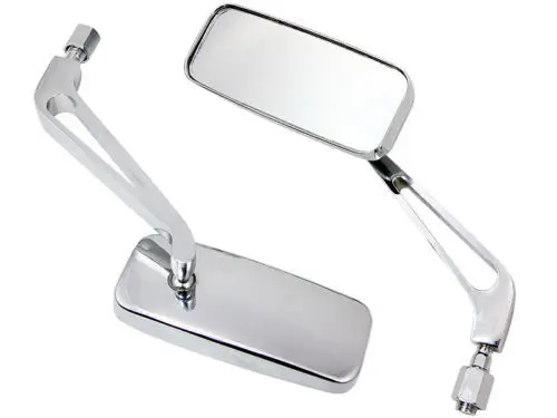 Chrome Motorcycle Rectangle Rear View Mirrors For Harley Davidson ...