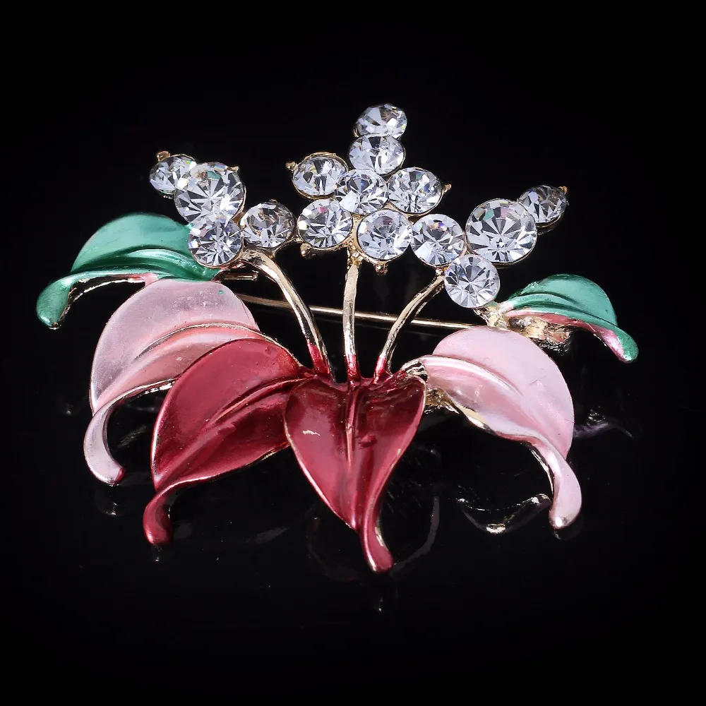 Popular Brooches Luxurious Flowers Broches For Womans Collar Pins ...