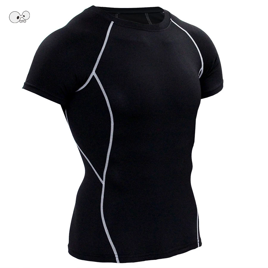 Compression Shirts Base Layer Mens Running T Shirt Short Sleeve Gym ...