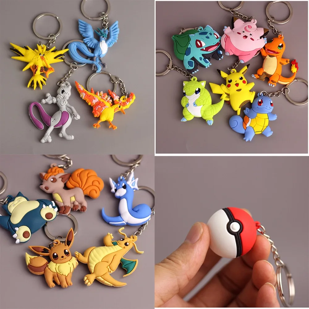 Pokemon Pocket Monster Pikachu Poke Ball Anime Keychain - KawaiiMerch.com