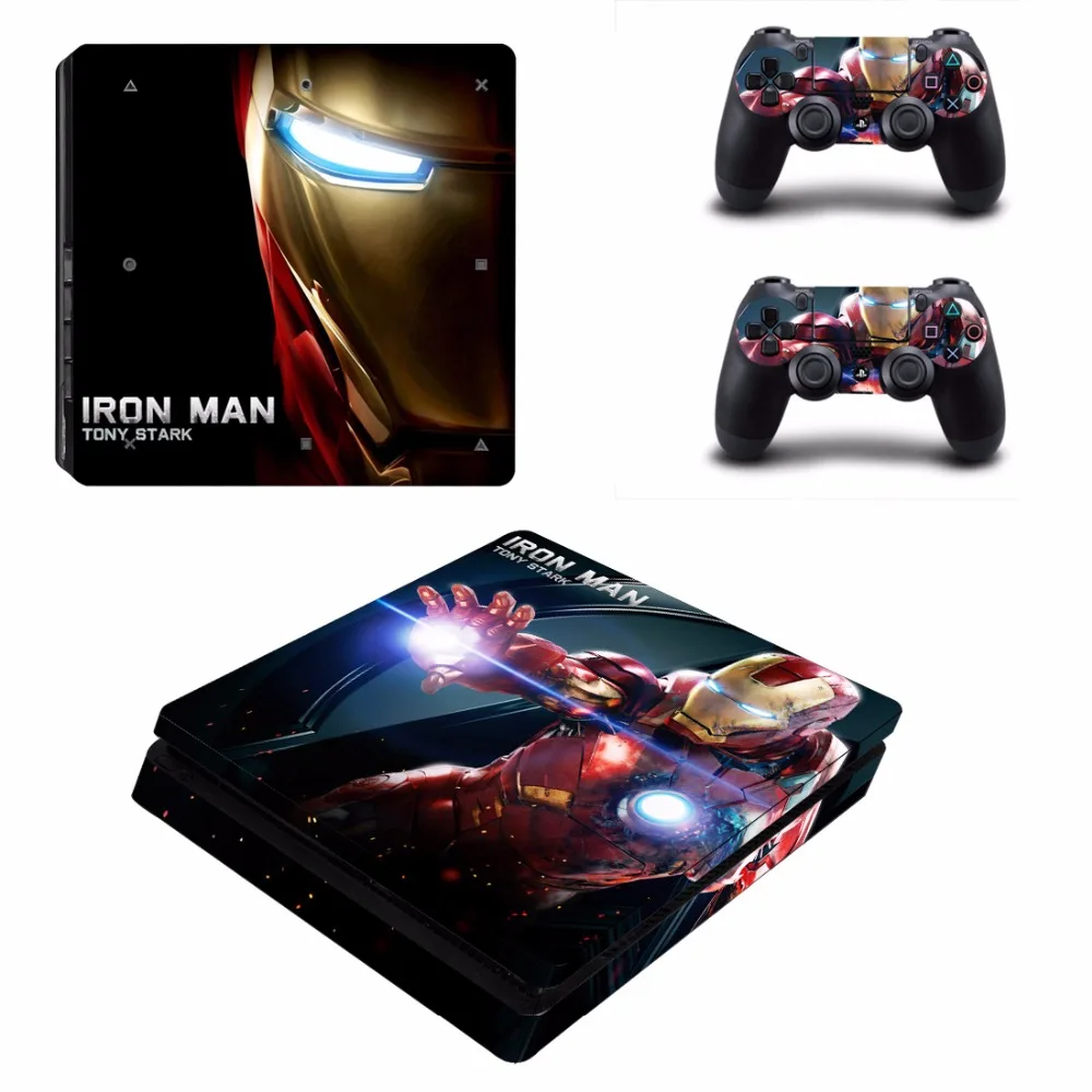 Avenger Iron Man Hulk PS4 Slim Skin Sticker for Console and Controllers ...
