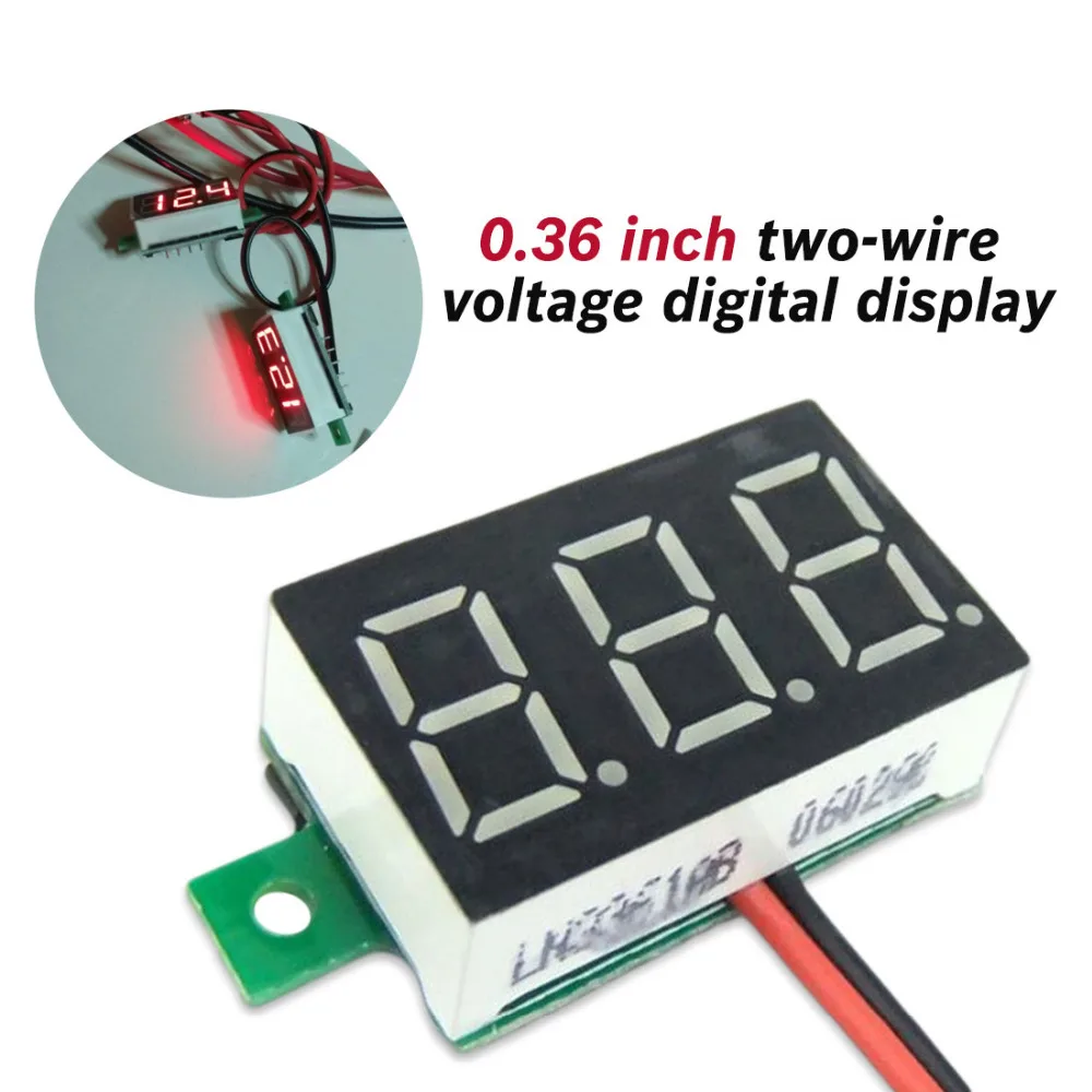 LCD Display Mini Digital 4.5V 30V Voltmeter Tester Voltage Panel Meter ...