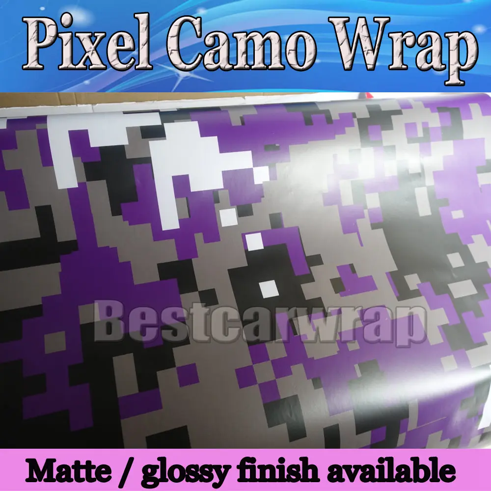 Purple Pixel Camo Vinyl Wrap Car Wrap Film With Air Bubble Free Digital ...