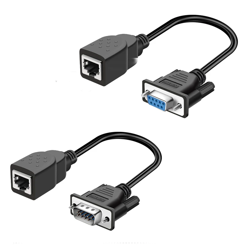 이더넷 케이블 코드 와이어 네트워크 케이블 어댑터 Db9 Vga 수 암 Rj45 암 연장 어댑터 18cm
