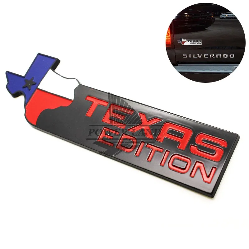 Car Styling Black ABS Stickers 3D Texas Edition Badge Emblem Decal ...