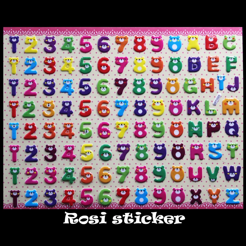 The Arabic numeral New Cute Lovely 1 Sheet Paper Stickers for Diary ...