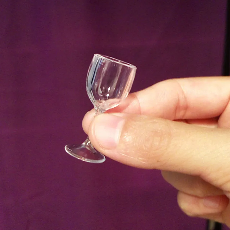 20PCS Kawaii Miniature Wine Glass Cup Clear Plastic Mini Cups Fake Food ...
