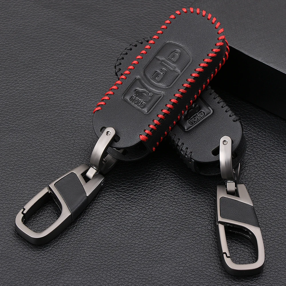 VCiiC Fashion Leather Car Remote Key Case Cover For Mazda 2 3 6 Axela ...