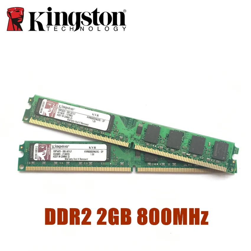 Kingston-desktop Original, 2gb De Ram, Ddr2, 4gb = 2 Peças, 2g, Pc2 ...