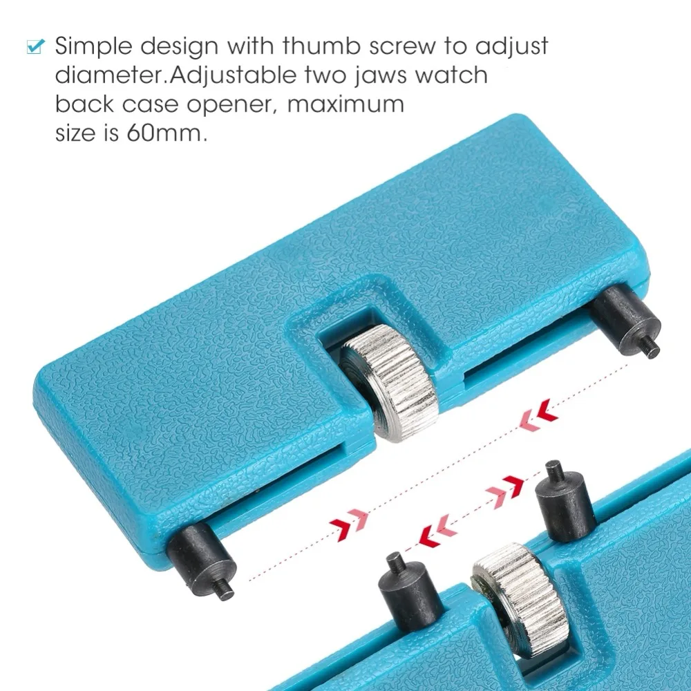 Portable Adjustable Watch Back Case Opener Spanner Cover Remover Screw ...