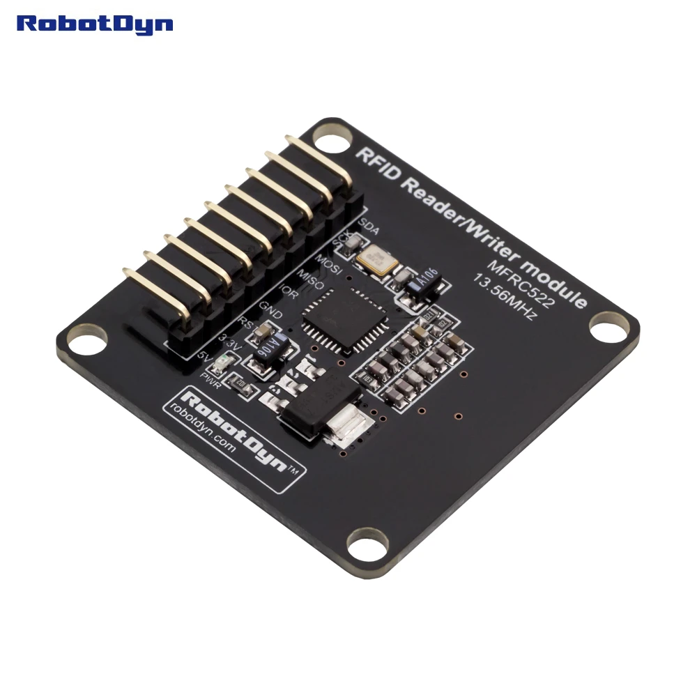 Compact RFID Reader/Writer and NFC module, MFRC522(13.56MHz). Power 5V ...