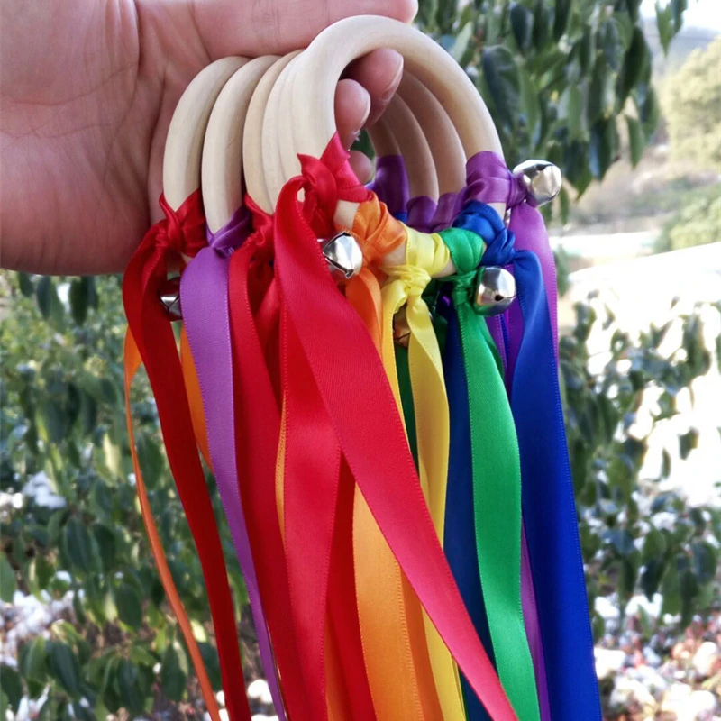 Kite Party Decorations | Rainbow Party Favors | Rainbow Ribbon Ring ...