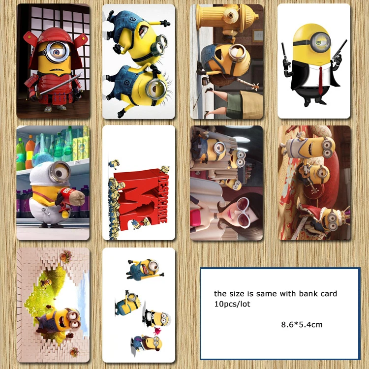 (10 pcs/lot) Card Stickers Despicable Me Bob Kevin Stuart Animal ...
