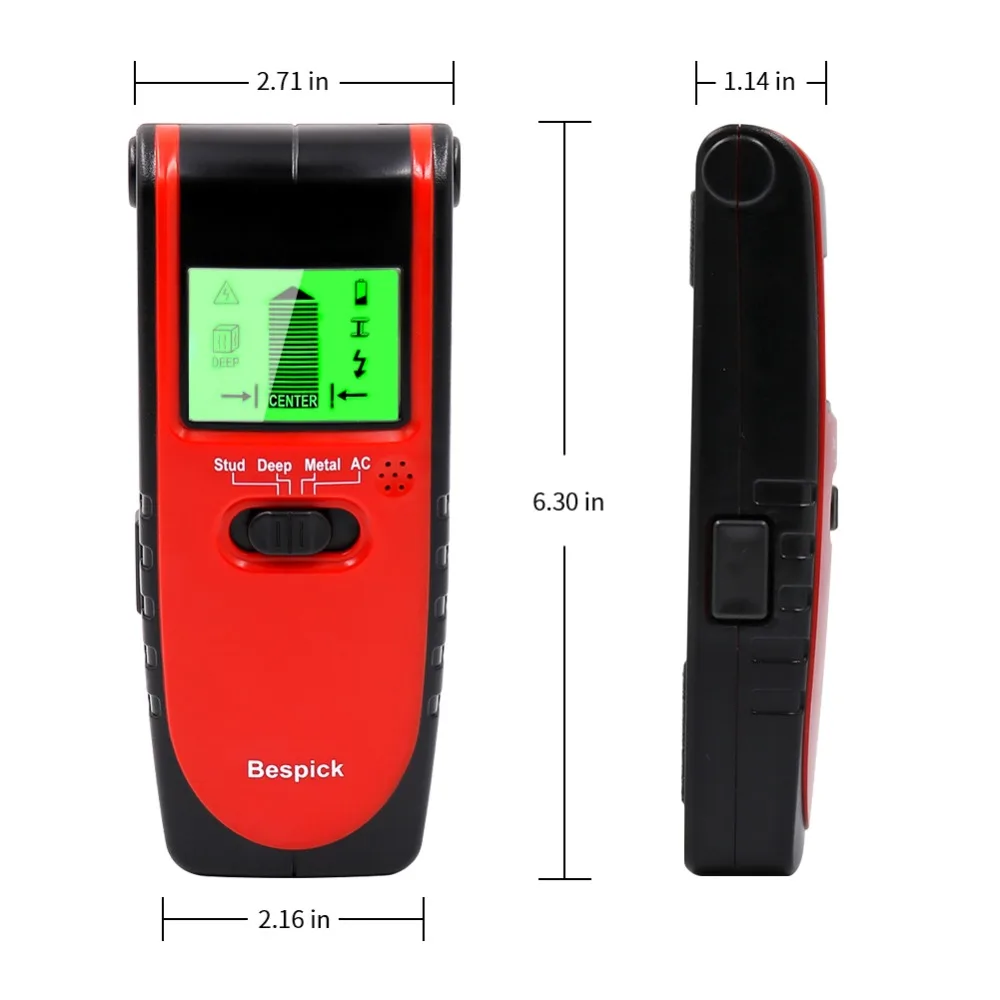 3 In 1 Metal Detector Stud /Metal /Finder/AC Wire Scan Wood Gold ...