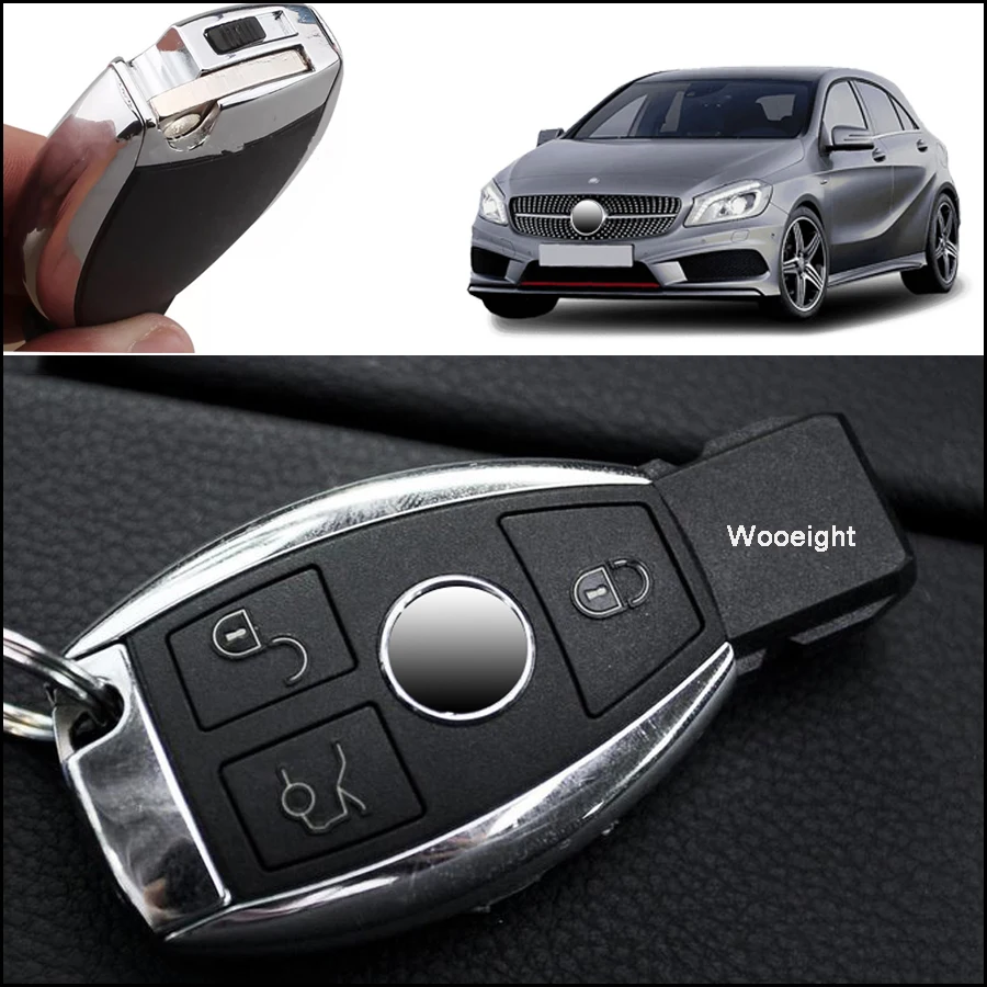 3 Buttons Smart Remote Key Car Key Fob Replacement For Mercedes Benz ...
