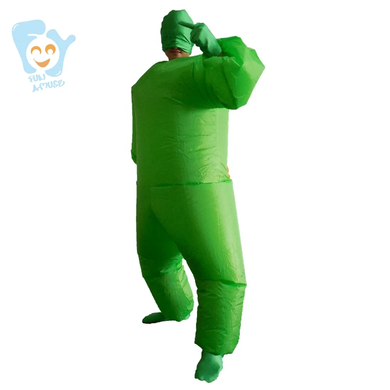 Halloween Costume Men Cosplay Inflatable Green Full Body Costumes Suit