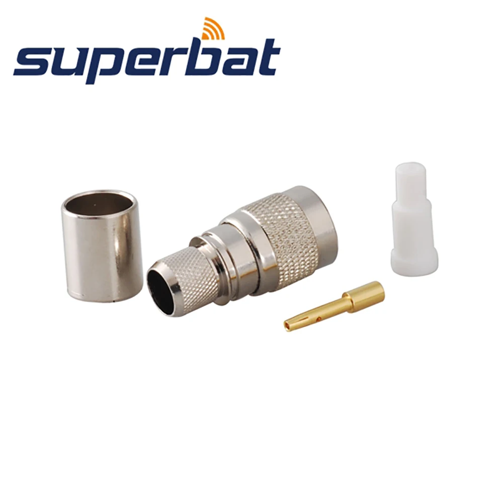 Superbat 10pcs RP TNC Crimp Plug(Female Pin) RF Coaxial Connector for ...