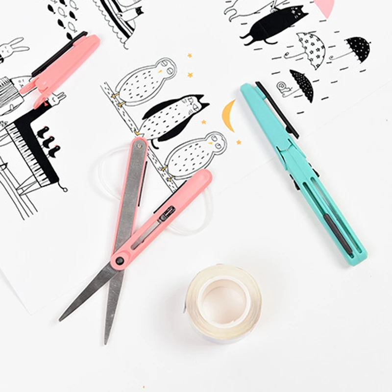 Newest Fashion Cute Travel Portable Folded Scissors Office School ...