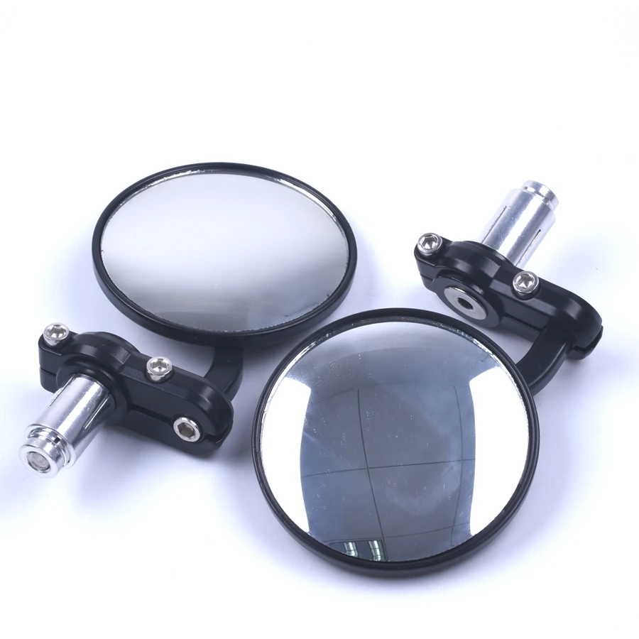 Universal Motor Bike Modified Retro Folding Motorcycle Mirror Black