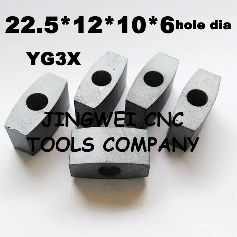 YG3X Carbide Power Feed Contact 22.5mmx12mmx10mm with 6mm inner dia for ...