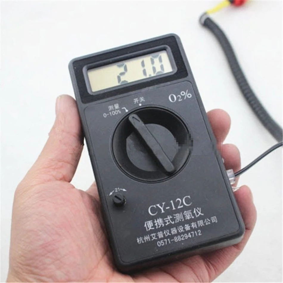 Oxygen Concentration Meter Oxygen Content Tester Meter Oxygen Detector O2 Tester Cy 12c Digital