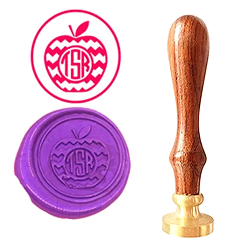 Apple Vintage Custom Picture Logo Luxury Wax Seal Sealing Stamp Brass ...